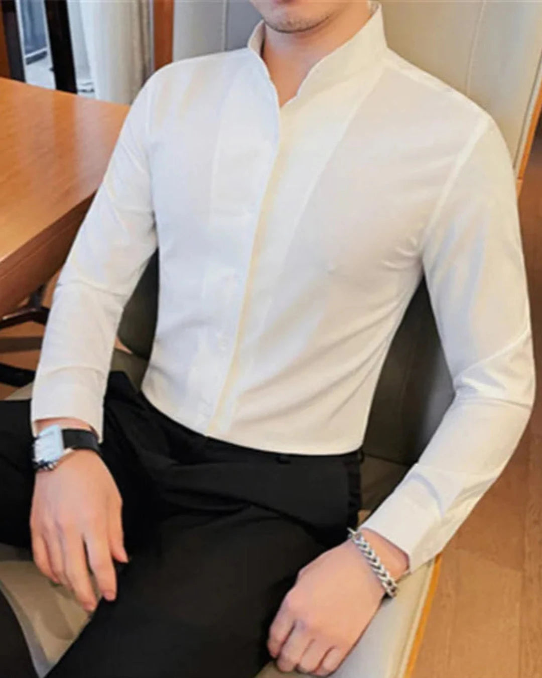 CHEMISE TIAGO - Chemise Homme Élégante en Matière Lisse et Douce ...