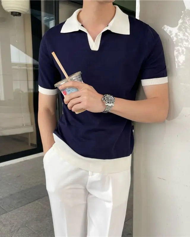 POLO HUGO - Men's Polo Old Money in Handwoven Cotton | Origins Clothiers